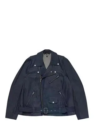 BLACK COMME DES GARÇONS Denim Biker Jacket - Blue