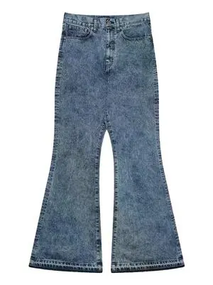 Junya Watanabe Acid-wash Bootcut Jeans - Blue