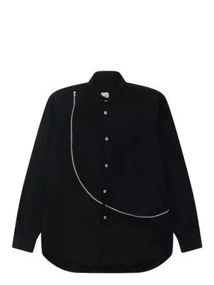 Comme Des Garçons Zip-detail Shirt - Black