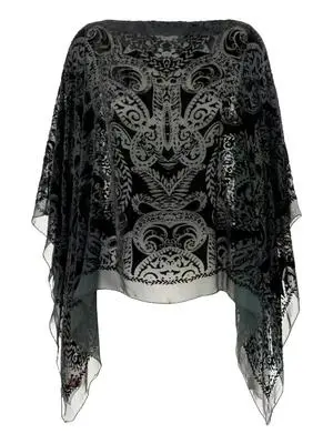 Etro Patterned Silk Blouse - Black