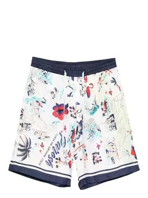 P.a.r.o.s.h Floral-print Scard Shorts - White