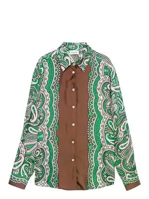 P.a.r.o.s.h Skindy Paisley-pattern Shirt - Green