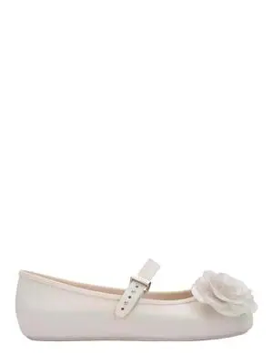 Melissa Floral Detail Ballet Flats - Neutrals