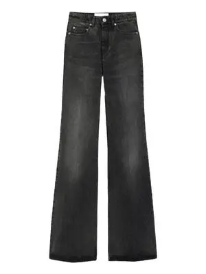 Ami High-waist Flared Jeans - Black