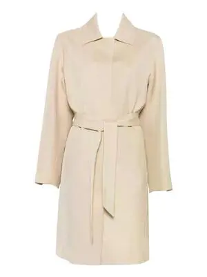 P.a.r.o.s.h Belted Long Jacket - Neutrals