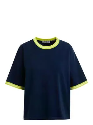 Essentiel Antwerp Contrast-trim T-shirt - Blue