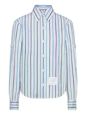 Thom Browne Bar-stripe Armband Shirt - White
