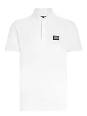 Dolce & Gabbana Appliqué Polo Shirt - White