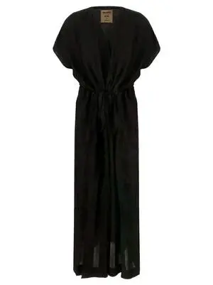 UMA WANG Tie-waist Maxi Dress - Black