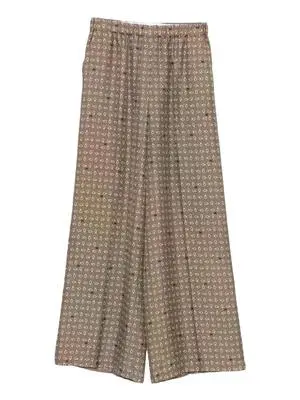 Max Mara Vischio Printed Trousers - Brown