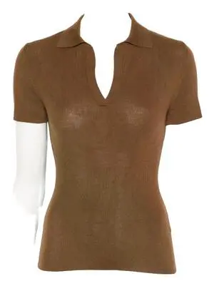 Max Mara Albero V-neck Top - Brown