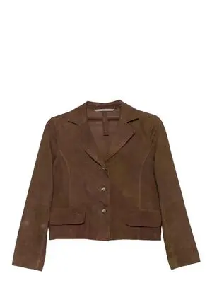 THE JACK LEATHERS Paige Suede Jacket - Brown