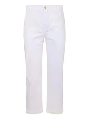 Max Mara Tracy Fringed Trousers - White