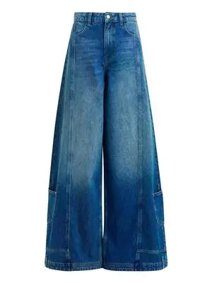 Essentiel Antwerp Flap Pocket Flared Jeans - Blue