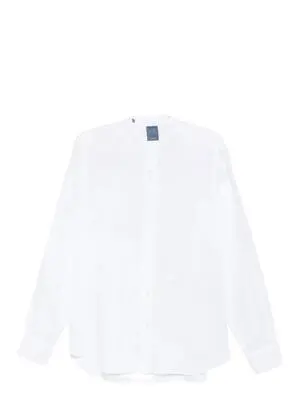 BARBA NAPOLI Band-collar Shirt - White