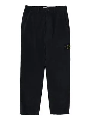 Stone Island Logo Patch Trousers - Blue
