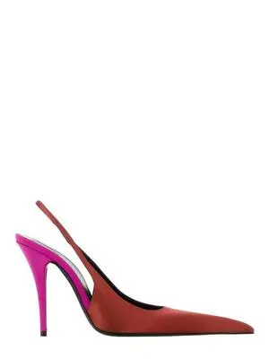 Saint Laurent Deroche Slingback Pumps - Red
