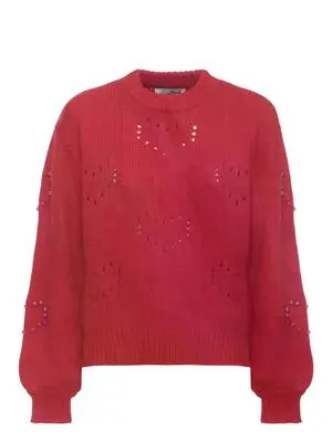 MC2 SAINT BARTH Cut-out Embellished Sweater - Red