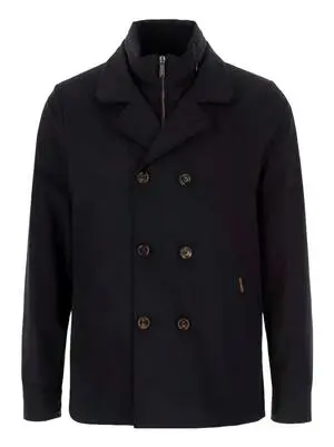 MOORER Volmer-kn Double-breasted Jacket - Black