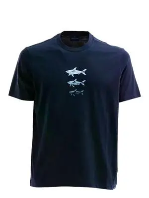 Paul & Shark Shark-print T-shirt Blue