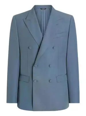 DOLCE & GABBANA Double-breasted Wool Poplin Jacket