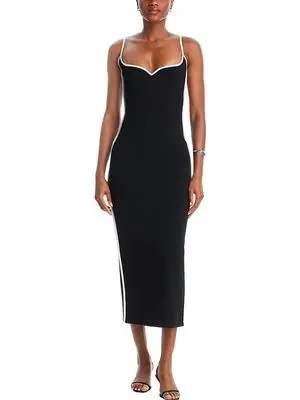 Paris Georgia Heart Midi Dress - Black/white