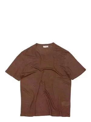 Officine Générale Linen T-shirt - Brown