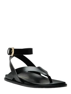 STUART WEITZMAN Mary Kate Ankle-Strap Thong Sandals Black