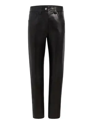 Khaite Callum Pant In Textured Lamb Black