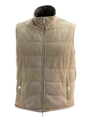 BARBA NAPOLI Zip-up Quilted Gilet - Neutrals