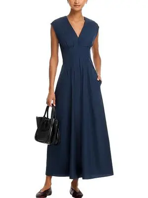 Helsa The Finale Midi Dress With Lace &Amp; Poplin - Black | Editorialist