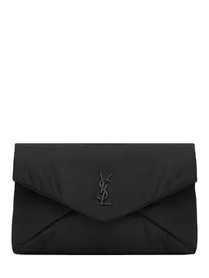 Saint Laurent Cassandre Large Envelope Pouch - Black