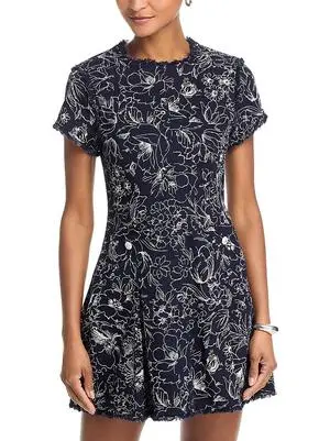 Cinq À Sept Garden Doodle Nova Dress - Navy/white