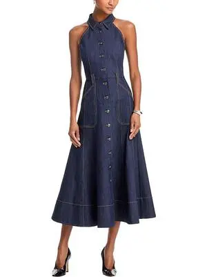 Cinq À Sept Adina Sleeveless Midi Dress - Indigo