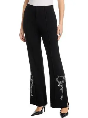 Cinq À Sept Cascading Ribbon Trousers - Black/ivory