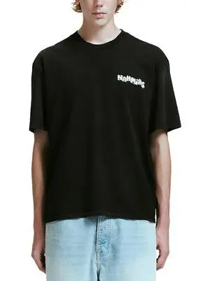 NAHMIAS Flower Trip Boxy Tee - Aged Black Jersey
