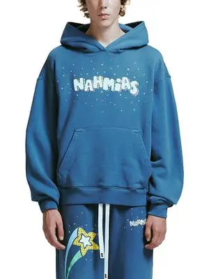 NAHMIAS Flower Trip Hoodie - Steel Blue Jersey