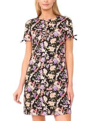 CECE DUPRAZ Bow Detail Keyhole Mini Dress