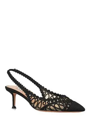 AQUAZZURA Kahlo Slingback 50 Pumps - Black
