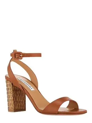 AQUAZZURA Sunseeker 85 Sandals - Tobacco