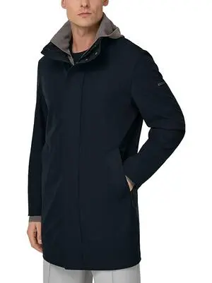 Boggi Milano B Tech Technical Fabric Car Coat - Navy Blue