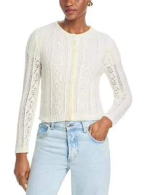 Velvet By Graham & Spencer Daisy Cardigan - Ivory Cream