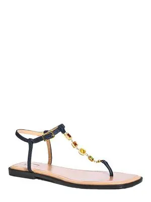 NODALETO Embellished Strappy Sandals - Medium Blue
