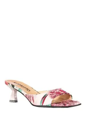 NODALETO Kitten Heel Mule Sandals - Pink