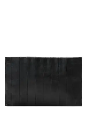 ALLSAINTS Bettina Small Panel Leather Clutch - Black