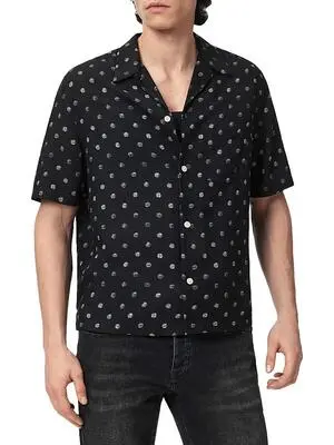 ALLSAINTS Upton Short Sleeve Shirt - Jet Black
