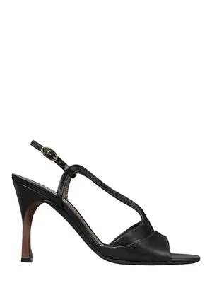 Tory Burch Twisted Heel Sandals Black