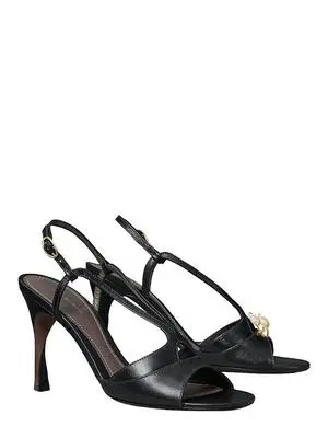 Tory Burch Twisted Heel Sandals - Black