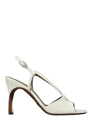 Tory Burch Twisted Heel Sandals Marshmallow
