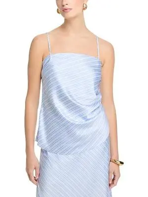 Aqua Stripe Tank Top - Blue/white